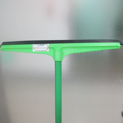 Plastic Floor and Window Squeegees  with 16" Rubber Strip 54" long color wooden handle
