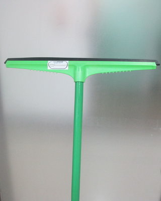Plastic Floor and Window Squeegees  with 16" Rubber Strip 54" long color wooden handle