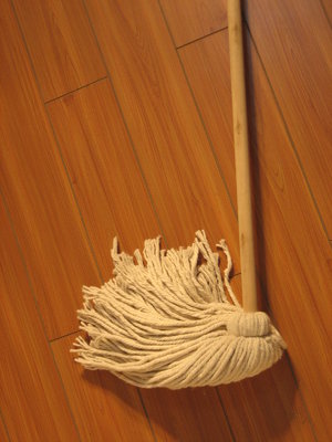 48" Handle Rayon Yacht Wood Handle Cotton String Mop for Floor Dust