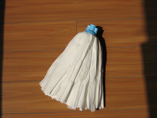Polyester 150g PVC Wooden Handle Nonwoven Deck Mops / floor cleaning mop