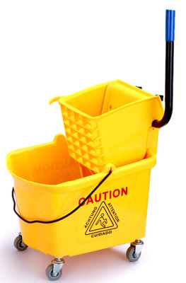 OEM Industrial Mop Wringer Trolley 360 Spin Mops 26L mop buckets with wringers