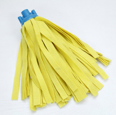 Polyester 150g PVC Wooden Handle Nonwoven Deck Mops / floor cleaning mop