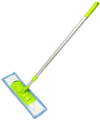 Green Flat Clean Twist Mop For Mopping Floor Dust Glass With 48 Inch Aluminum Handle