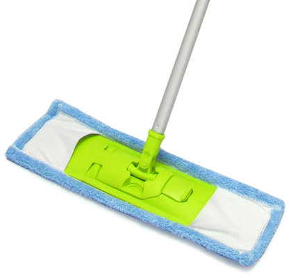 Green Flat Clean Twist Mop For Mopping Floor Dust Glass With 48 Inch Aluminum Handle