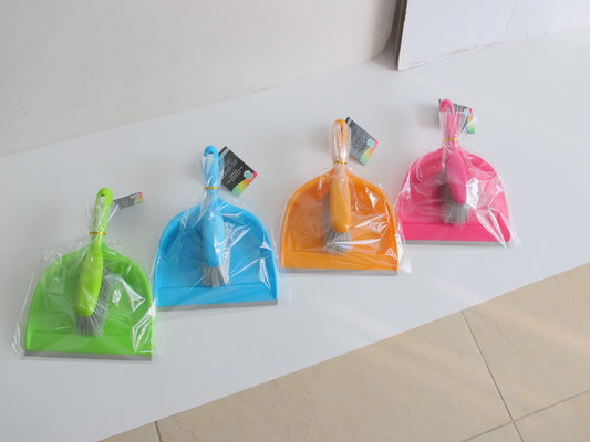 House Upright dustpan and Brush Set with TRP Finishing Pan Edge Rubber Lip