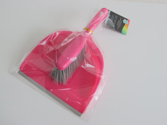 House Upright dustpan and Brush Set with TRP Finishing Pan Edge Rubber Lip