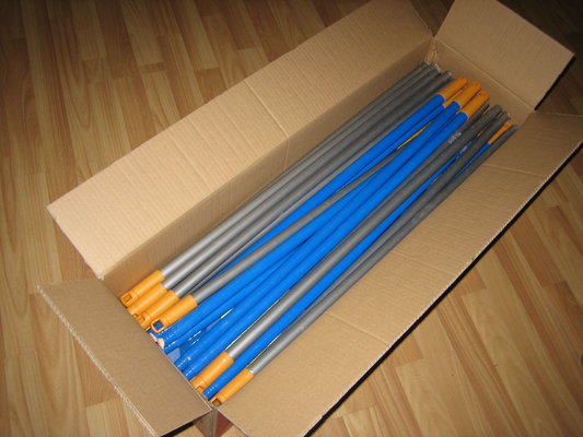 Collapsible Long Handled Dustpan and Broom With 34 Inch PVC Coated Wooden Handle