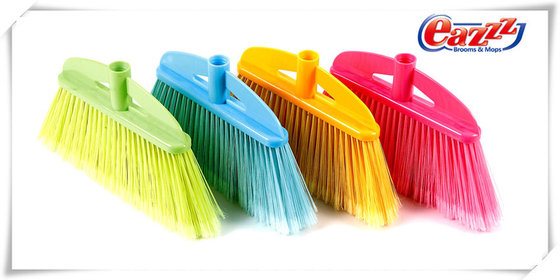 Wooden Handle Plastic Brooms with PVC Coated , plastic bristle broom