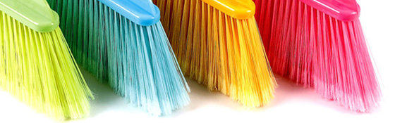Wooden Handle Plastic Brooms with PVC Coated , plastic bristle broom