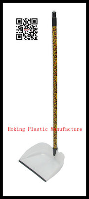 Collapsible standing dustpan and brush Wooden Handle , Lobby Dust Pan
