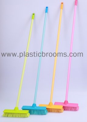 Stiff Bristle Scrub Brush Plastic Brooms / Floor Scrubbing Brush