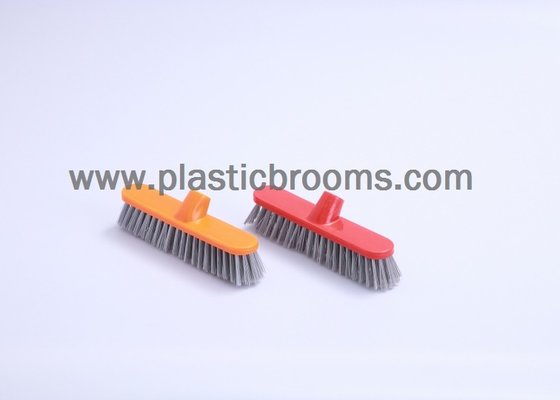 PVC Coated Wooden Handle Stiff Bristle Brush For Garden Cleaning
