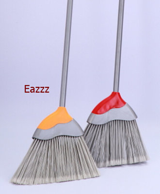 Large Two Tone Angled Broom For Wooden , Marble Tile Flooring