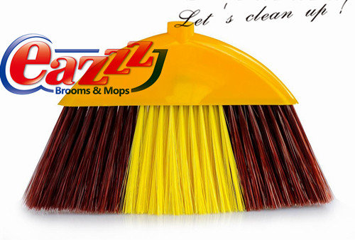 Two Tone Deep Cleaning Lobby Broom in Virgin Or Recycle PP Material