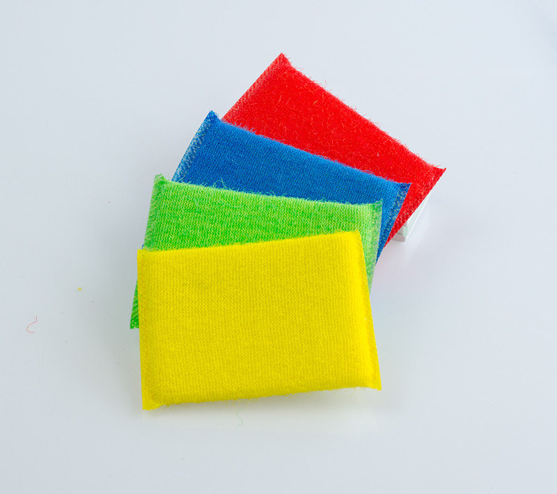 Kitchen Dish Bowl Nylon - Threaded Plastic Brush Cleaning Pads 4 Pcs