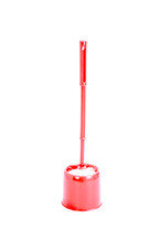 Red Heavy Duty Plastic Brush with Plastic Holder Eco friendly