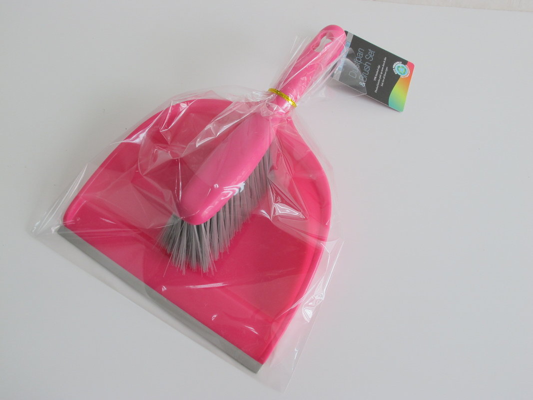 House Upright dustpan and Brush Set with TRP Finishing Pan Edge Rubber Lip