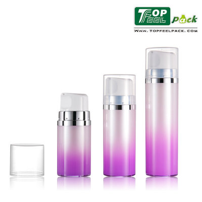 120ml Airless Cosmetic Bottles Vacuum Gradient Color Silver Shoulder