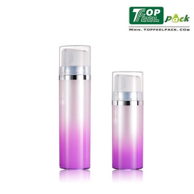 120ml Airless Cosmetic Bottles Vacuum Gradient Color Silver Shoulder