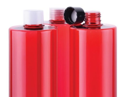 500ml Clear Plastic Shampoo Bottles Flat Shoulder Cylinder PET With Screw Cap