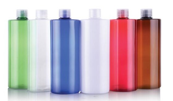 500ml Clear Plastic Shampoo Bottles Flat Shoulder Cylinder PET With Screw Cap