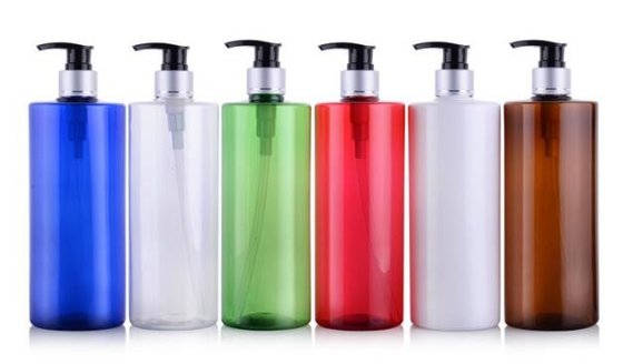500ml Flat Shoulder Plastic Shampoo Bottles Leak Proof With Lotion Pump