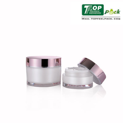 Eco Friendly Plastic Cream Containers Silk Printing Surface Luxury Packaging