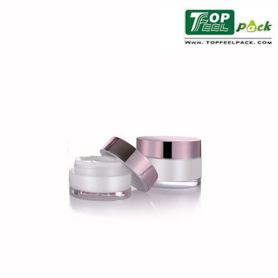 Eco Friendly Plastic Cream Containers Silk Printing Surface Luxury Packaging