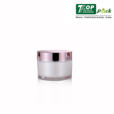 Eco Friendly Plastic Cream Containers Silk Printing Surface Luxury Packaging