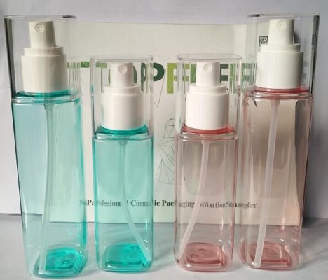 120ml 150mlの詰め替え式の化粧品のスプレーのびんの正方形ペット包装のスプレーのびん