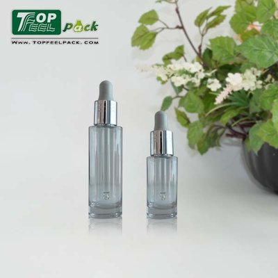 Transparent  PETG Cosmetic Dropper Bottles Customized With High Thickness Bottom