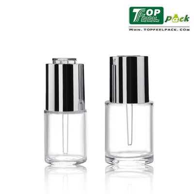 18ml 30ml Recylcedのゆとりの化粧品の点滴器はポンプ上が付いている同じようにプラスチックをびん詰めにします