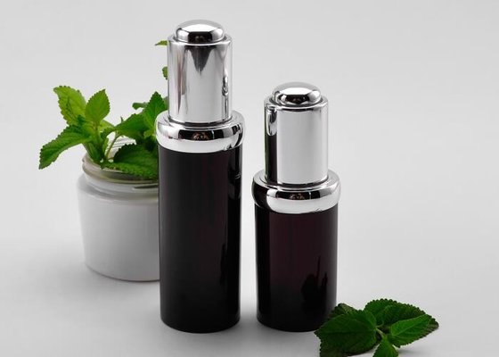 20ml 30mlの小さい携帯用化粧品の点滴器はガラスのような吹き付け塗装のシャープをびん詰めにします