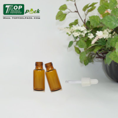 3ml 5ml 10mlブラウンのこはく色のガラス点滴器は精油のための小型をびん詰めにします