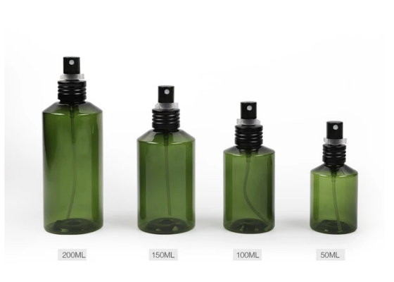 深緑色のプラスチック化粧品のスプレーのびん、注文の化粧品の容器150ml 200ml