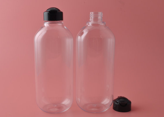 装飾的なプラスチック シャンプーは400ml楕円形フリップ帽子の化粧品のパッキングを明らかにびん詰めにします