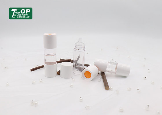 新しい到着のSurlyn柔らかいボタンが付いている白いプラスチック化粧品の点滴器のびん