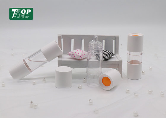 新しい到着のSurlyn柔らかいボタンが付いている白いプラスチック化粧品の点滴器のびん