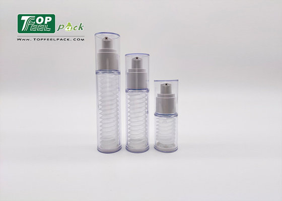 BLotion空気のないポンプはローションのSkincareの含んでいることのための螺線形の内部PPをびん詰めにします