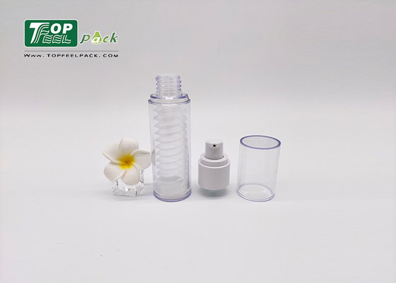 BLotion空気のないポンプはローションのSkincareの含んでいることのための螺線形の内部PPをびん詰めにします