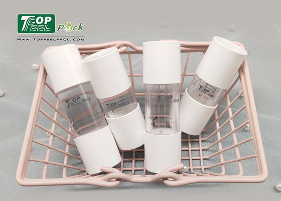 柔らかいボタンの化粧品の点滴器は15ml油性血清のスナップ式のロゴの印刷をびん詰めにします