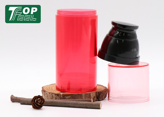 空のプラスチック空気のないポンプは化粧品ディスペンサー100ml 50ml容量をびん詰めにします