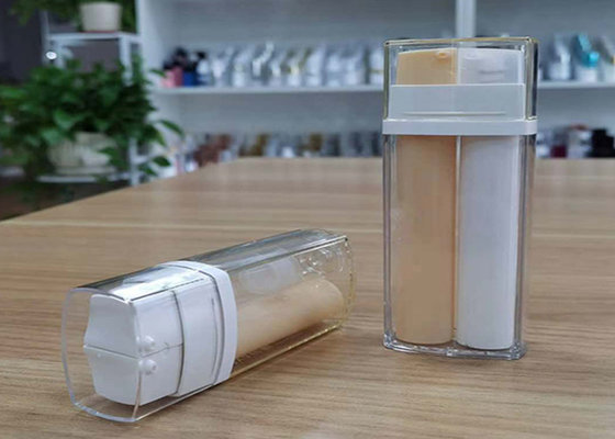Cosmetic PP PMMA PETG 15ml 30ml Dual Chamber Pump
