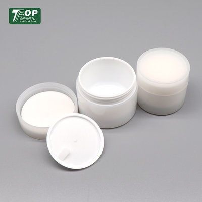 PPのねじふたが付いている二重壁30ml 50mlのプラスチック化粧品の美のクリームの瓶
