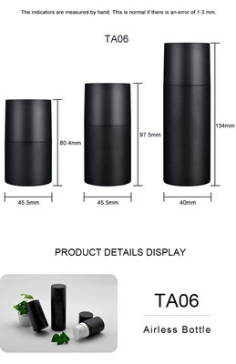 プラスチック空気のないびんLDPEピストンとして紫外線コーティング30ml 50ml