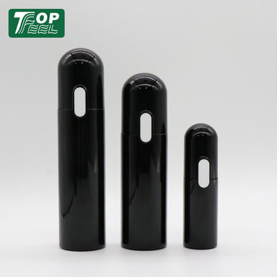 Black 40ml 130ml 160ml PETG airless glass cosmetic bottles