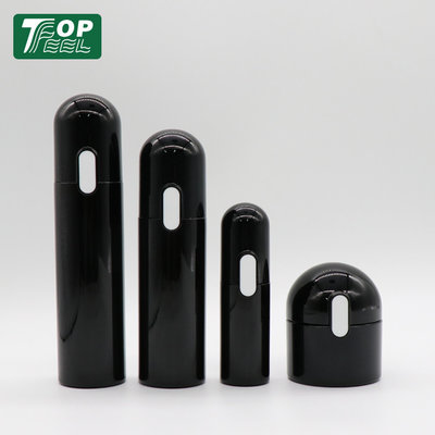 Black 40ml 130ml 160ml PETG airless glass cosmetic bottles