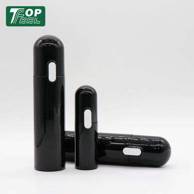 Black 40ml 130ml 160ml PETG airless glass cosmetic bottles