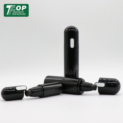 Black 40ml 130ml 160ml PETG airless glass cosmetic bottles