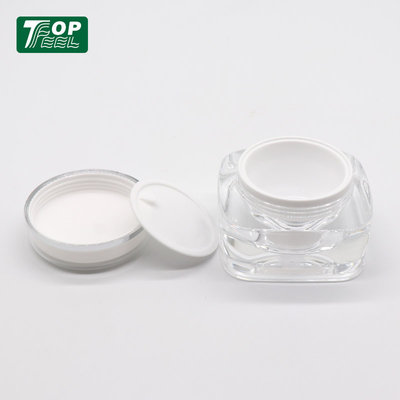 詰め替え式PP PCR 50gのプラスチック顔のクリーム色の瓶のアクリルのコップ